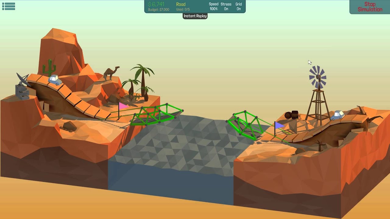 Poly Bridge Solution [14m Double Jump 5-7] - YouTube