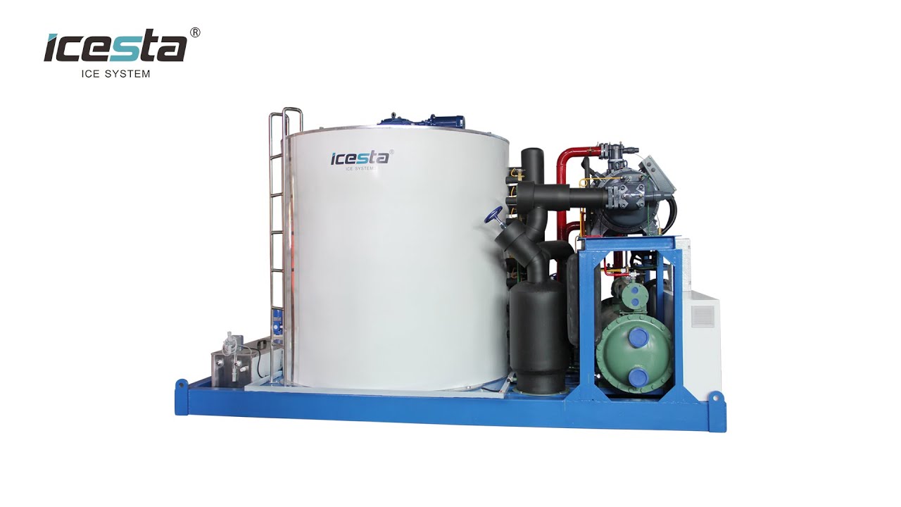 ICESTA High reliable 20-30 ton Industrial flake ice maker machine for ...