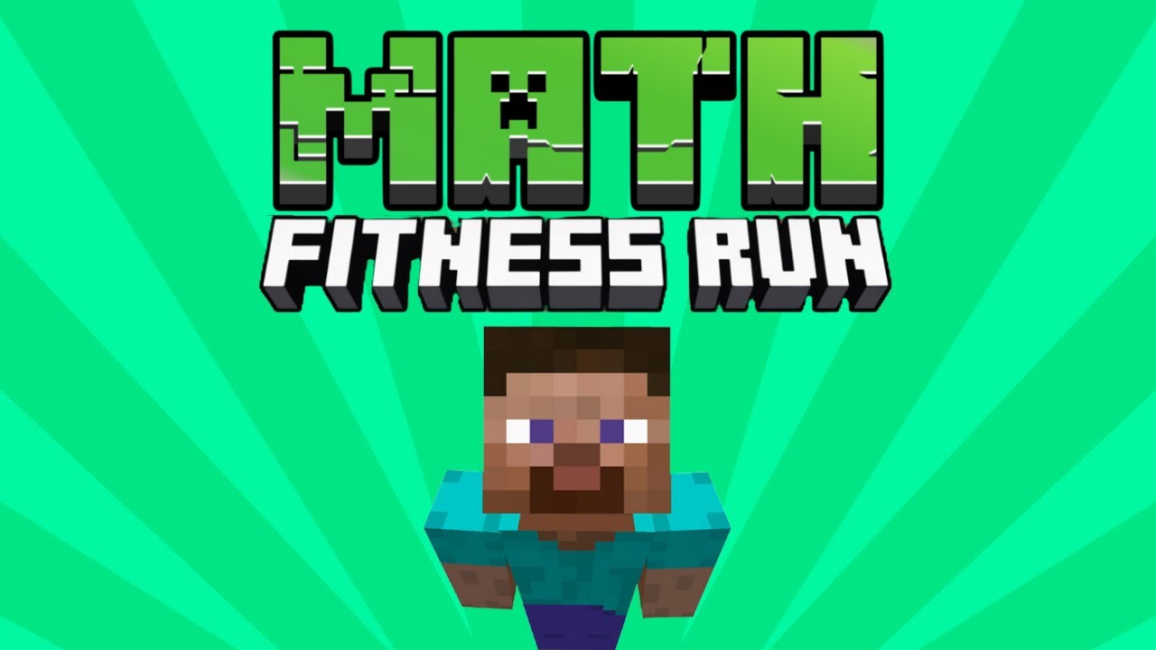 Minecraft Fitness Run Math | Brain Breaks for Kids | Bearkiddie - YouTube