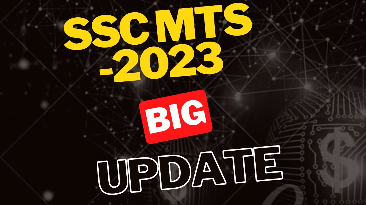 SSC MTS 2023 BIG UPDATE || LAST DATE 17 FEB.2023 - YouTube