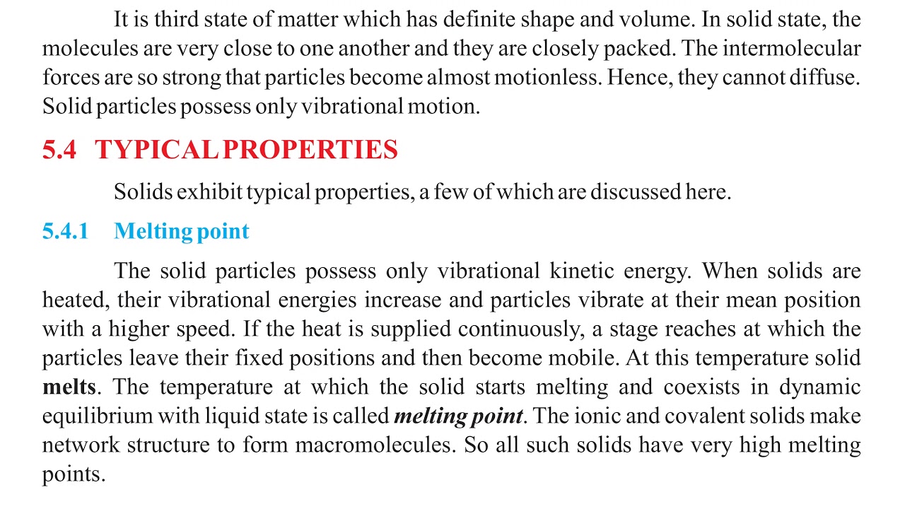 Properties of Solid state - YouTube