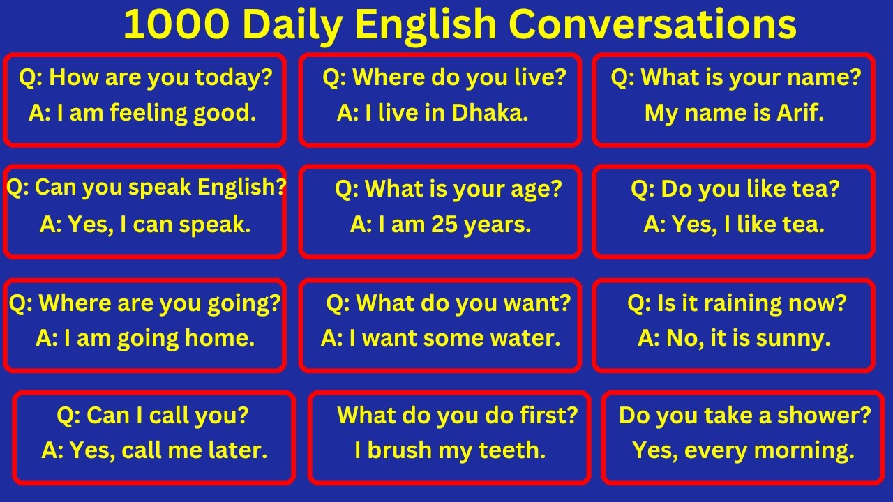 1000 Conversation - English Speaking Everyday | Daily Use English ...