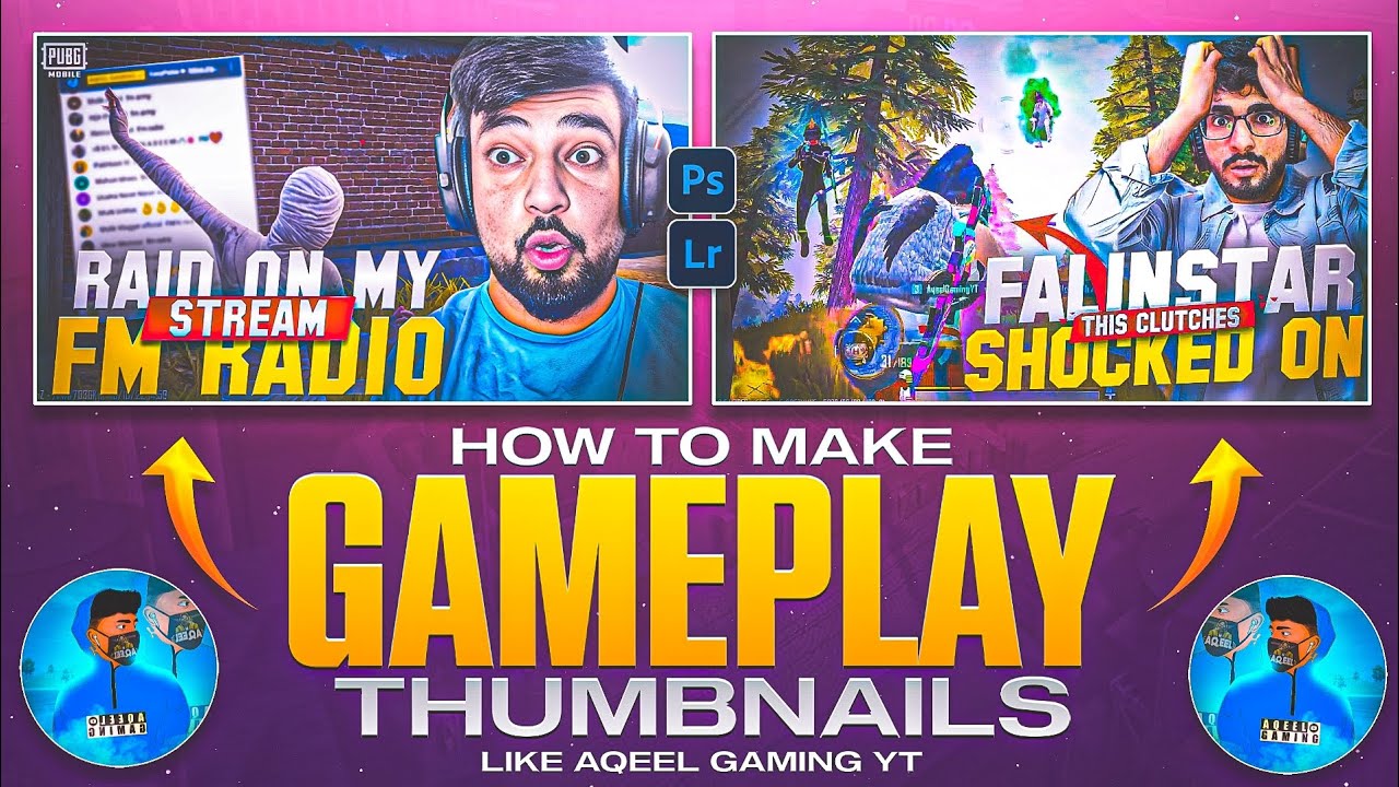 How To Make Thumbnails Like @AQEELGAMING | Pubg/Bgmi Gameplay ...