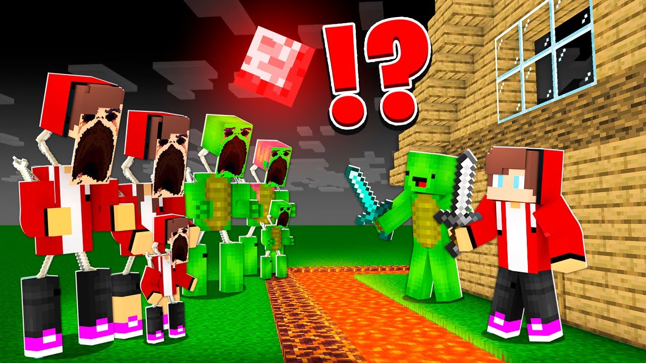 JJ and Mikey's Security Base vs Scary Fmaily Army Battle in Minecraft ...