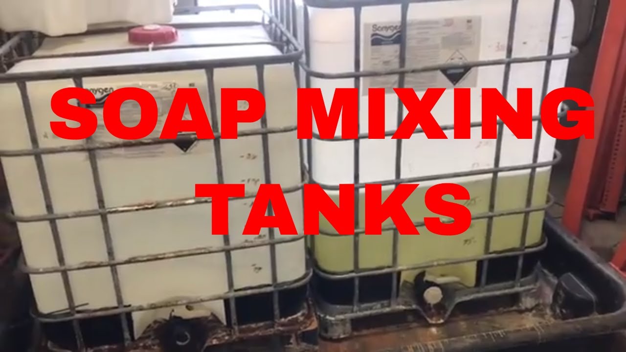 Pressure Washing Soap Tanks In Our Shop. - YouTube