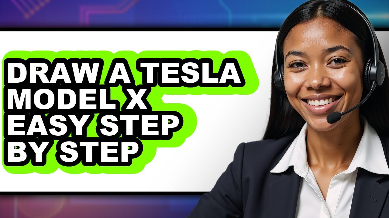 How To Draw A Tesla Model X Easy Step By Step - Full Guide - YouTube