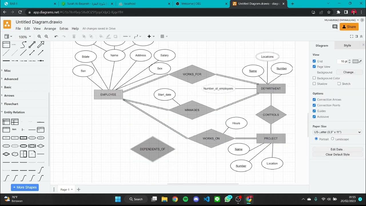 Membuat Entity Relationship Diagram (ERD) di draw.io - YouTube