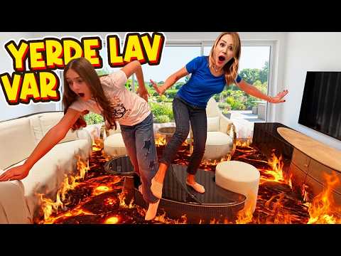 YERDE LAV VAR CHALLENGE !! THE FLOOR İS LAVA CHALLENGE