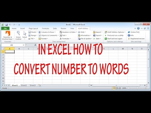 IN EXCEL HOW TO CONVERT NUMBER TO WORDS - YouTube