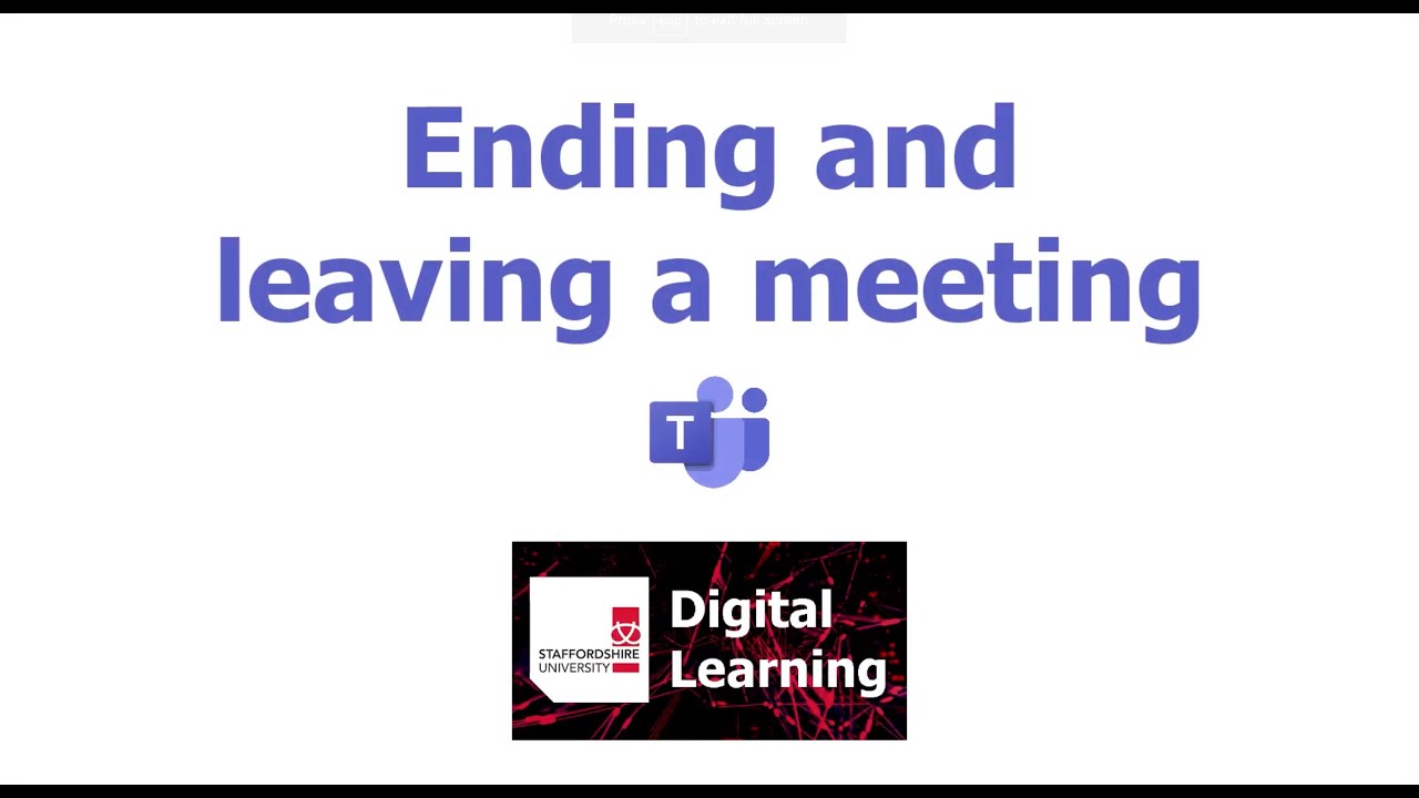 Microsoft Teams Tutorial - Calls and Meetings - Ending and Leaving a ...