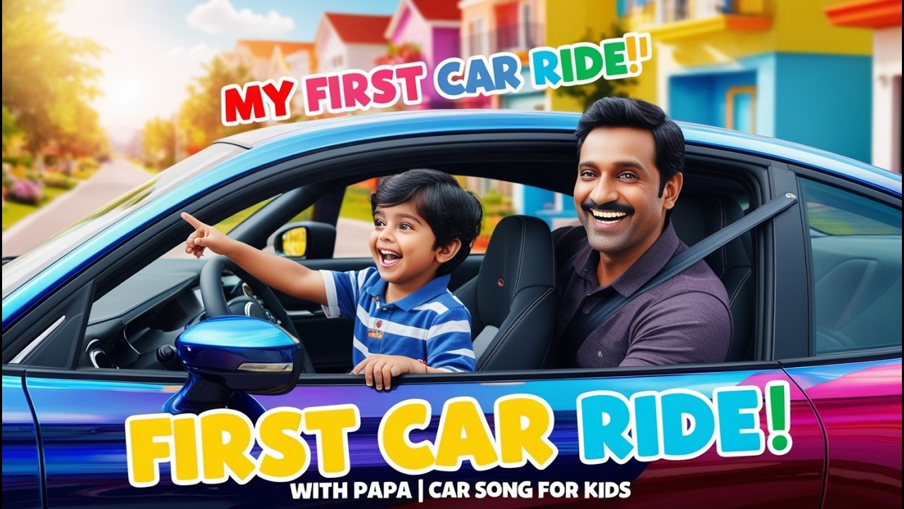My first car Ride |Car song for kid's" my First Car ride with papa ...
