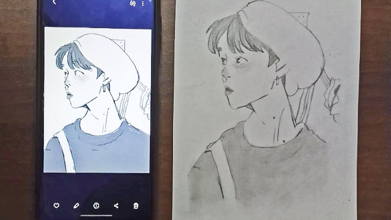 cute jimin drawing 🎨 // BTS jimin sketch 🥰 - YouTube
