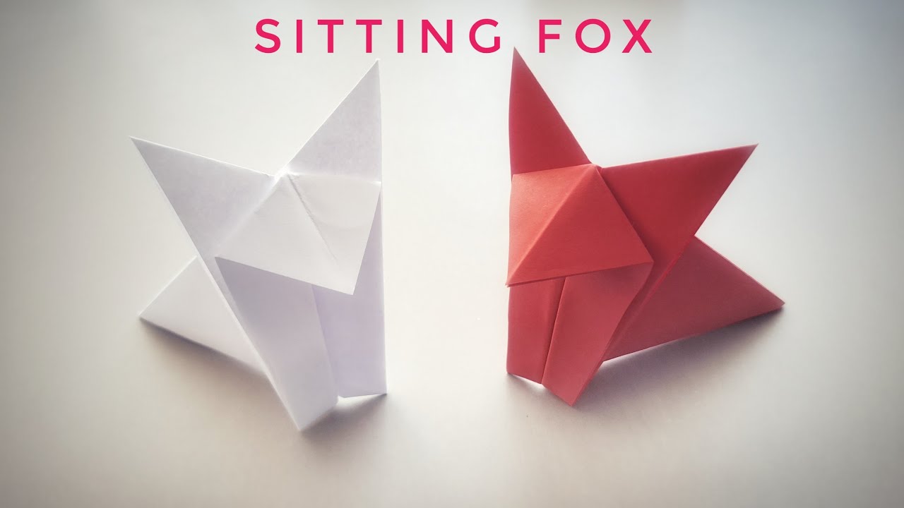 🦊From Paper to Fox: How to Make an Origami Sitting Fox Easy 🧑‍🎨 - YouTube
