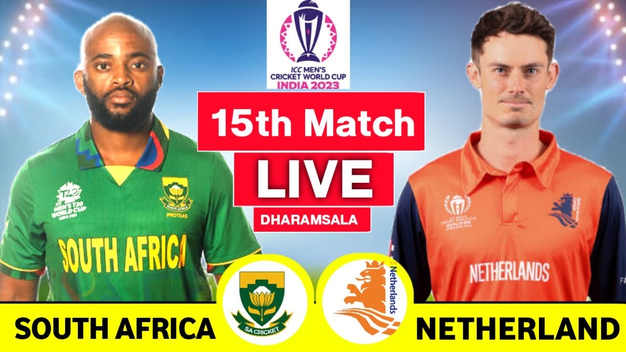 LIVE:South Africa vs Netherland 15th match live|RSA vs NED ICC World ...