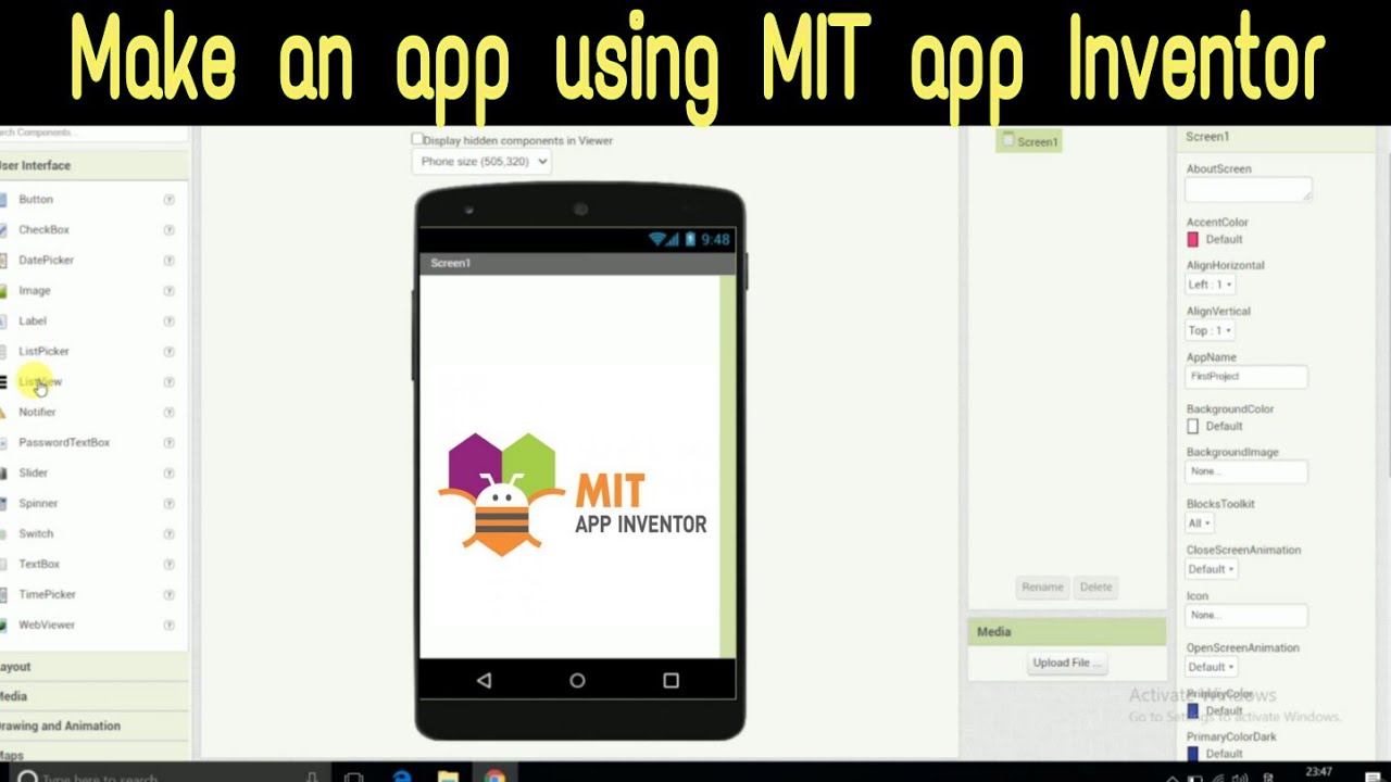 How to make an APP || How to create an app by MIT app inventor ...