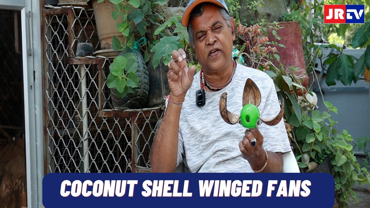 coconut shell winged fans |DIY || JR TV Telugu - YouTube