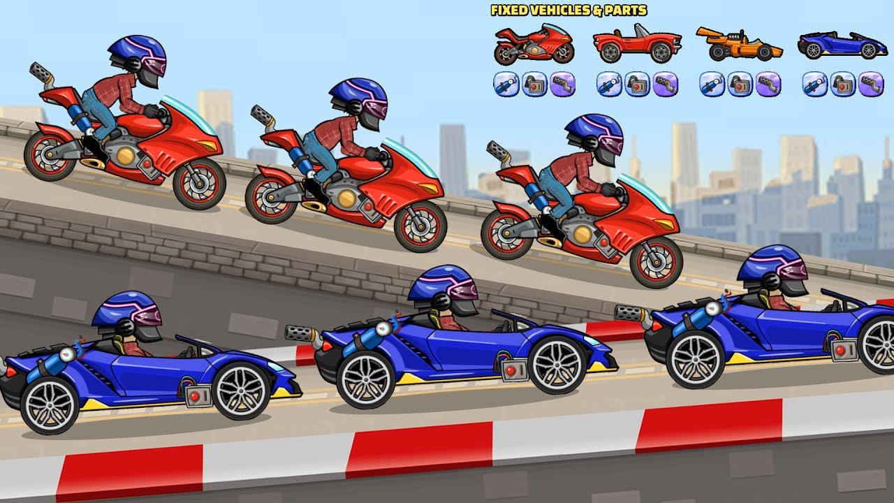 Hill Climb Racing 2 - TRACK DAY EVENT BIKE, SPORTS CAR, FORMULA, SUPER ...