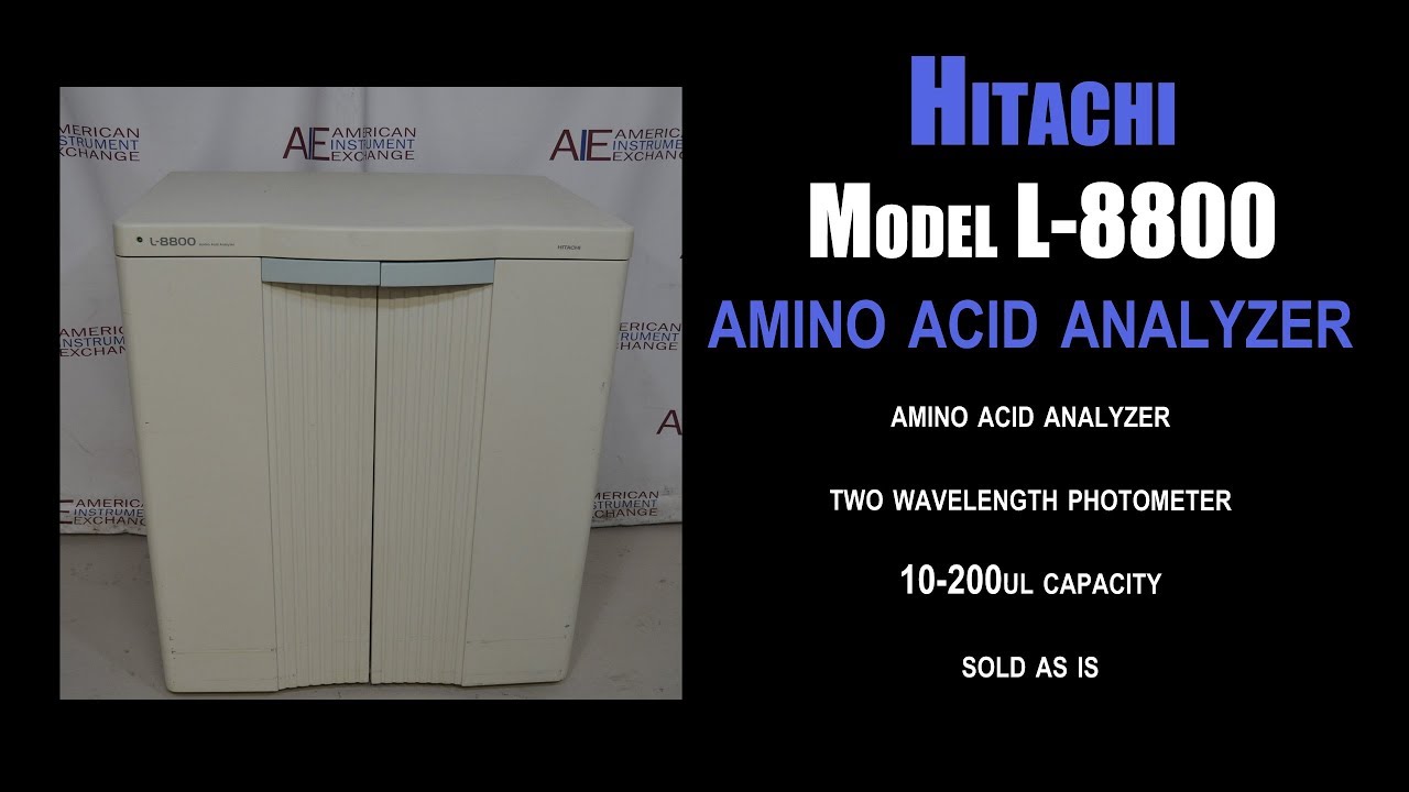 Hitachi High Speed Amino Acid Analyzer (0601 ANALYZER) - YouTube