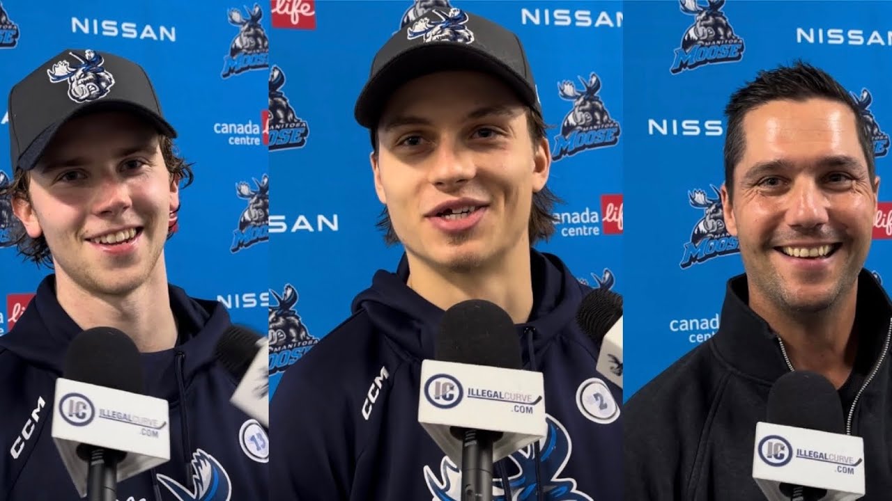 Manitoba Moose post-game media: Brad Lambert, Tyrel Bauer and assistant ...