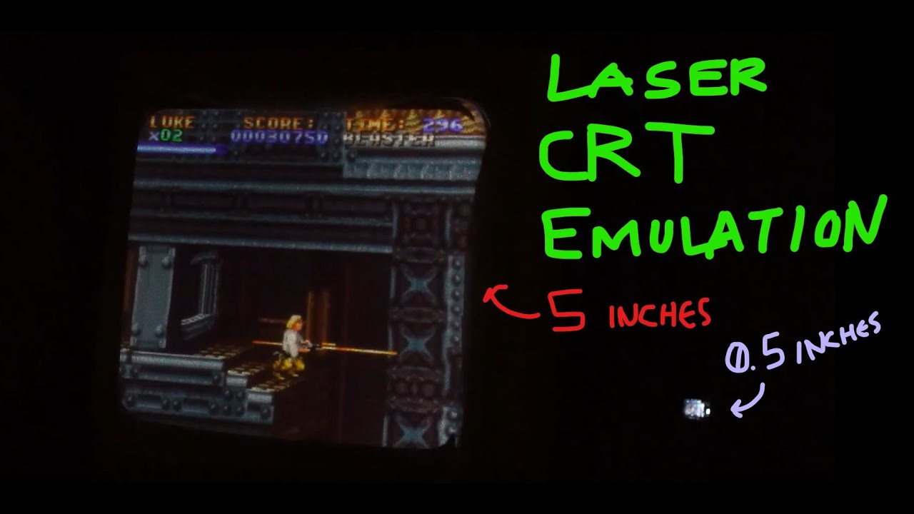CRT emulation experiment with laser projector - YouTube