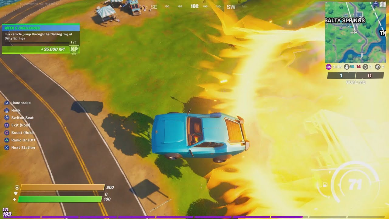 In A Vehicle, Jump Through The Flaming Ring At Salty Springs (Week 5 ...