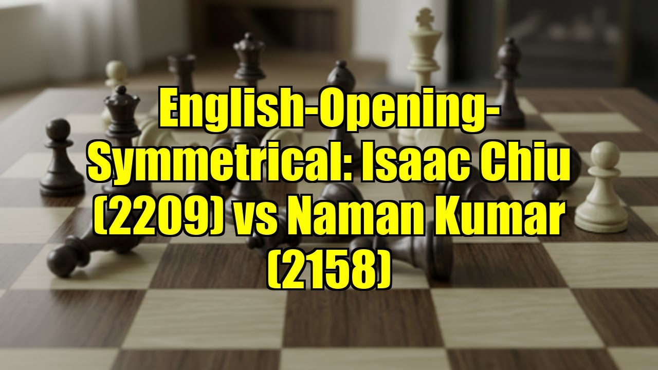 English-Opening-Symmetrical: Isaac Chiu (2209) vs Naman Kumar (2158 ...