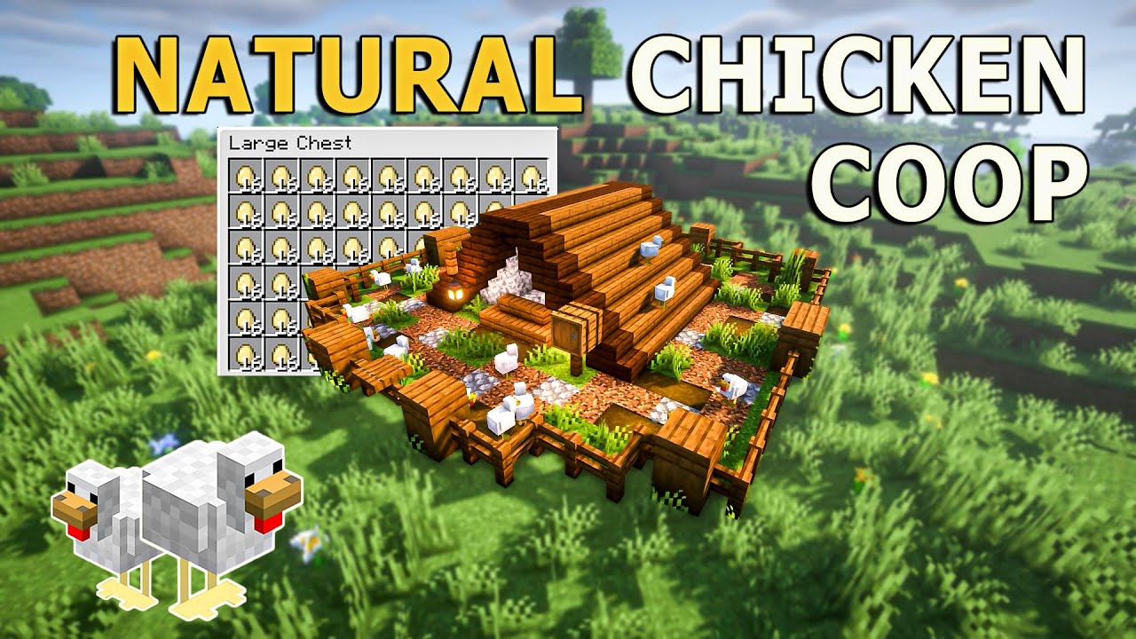 EASY Natural Chicken Farm Coop Tutorial in Minecraft 1.20! | Tutorial ...