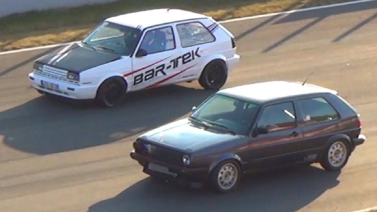 Volkswagen Golf 2 VR6 Turbo vs VW Golf II Turbo 1/4 Mile - 3. PLACE ...