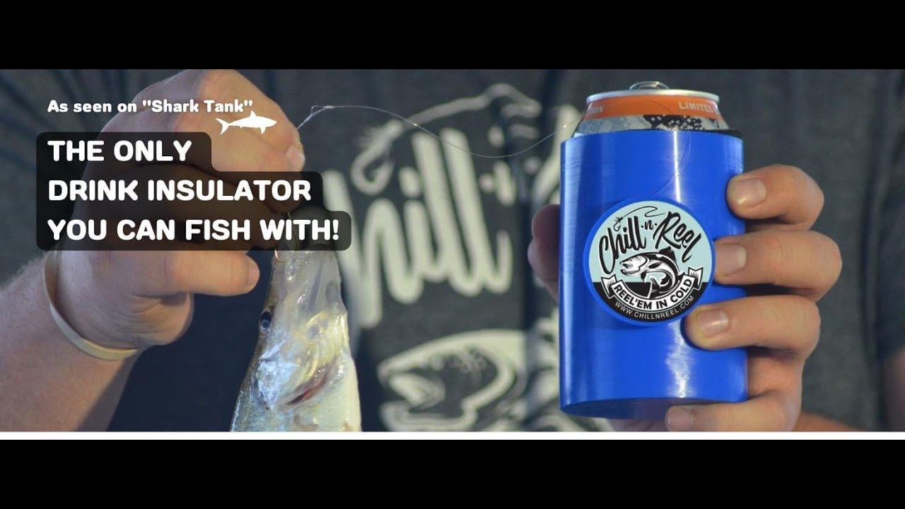 Chill N Reel Fishing Can Cooler with Hand Line Reel Attached - YouTube