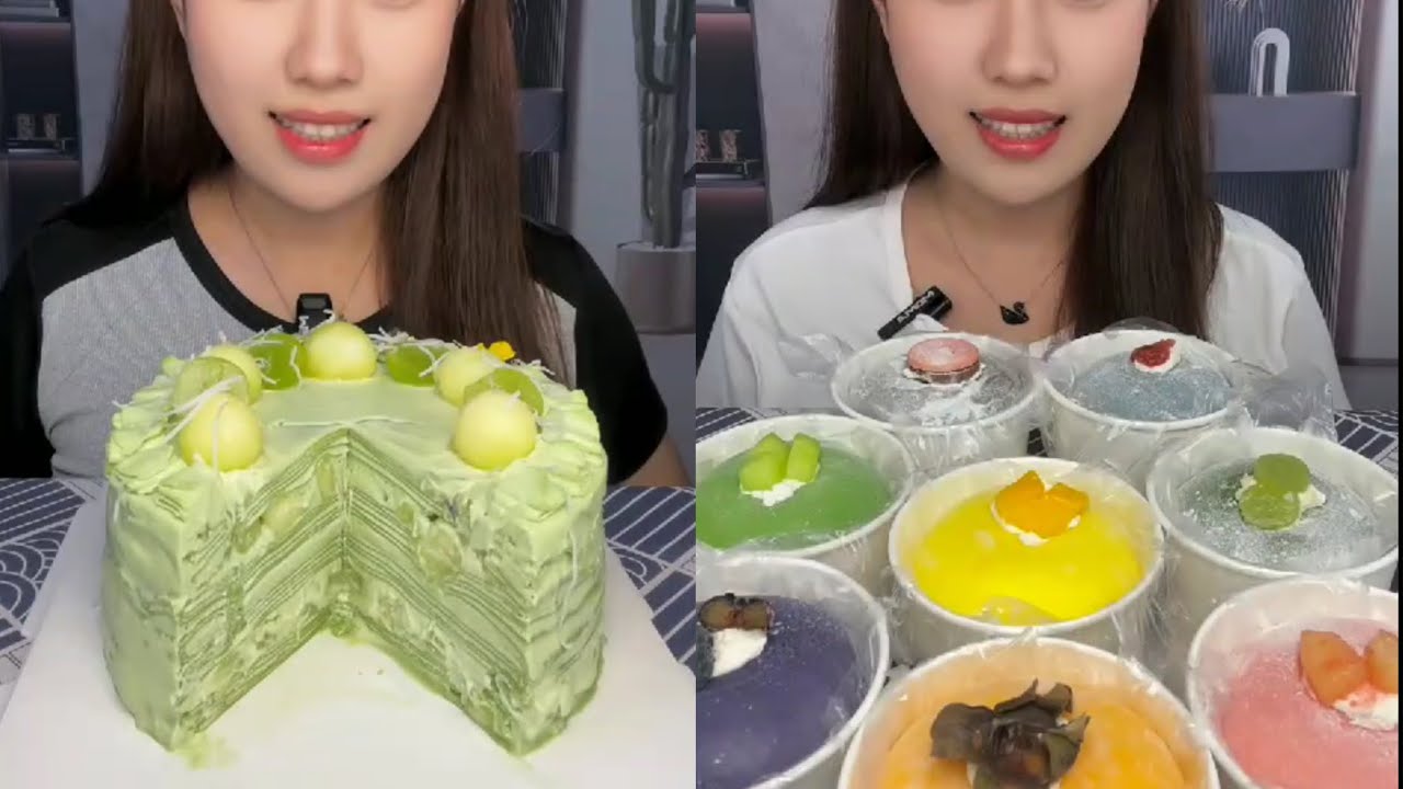 Gourmet Desserts 🧁Thousand Layer Cake Dessert Bureau Mukbang|Eating ...