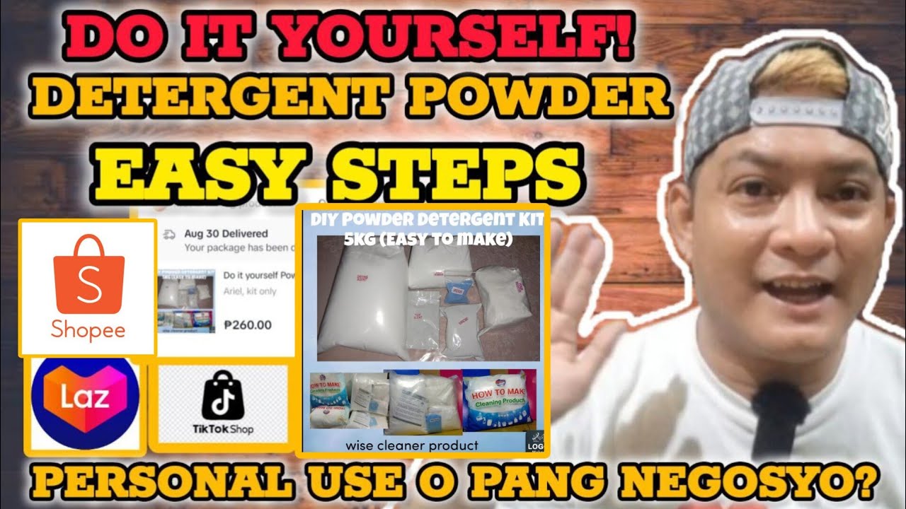 PAANO GUMAWA NG DETERGENT POWDER - YouTube