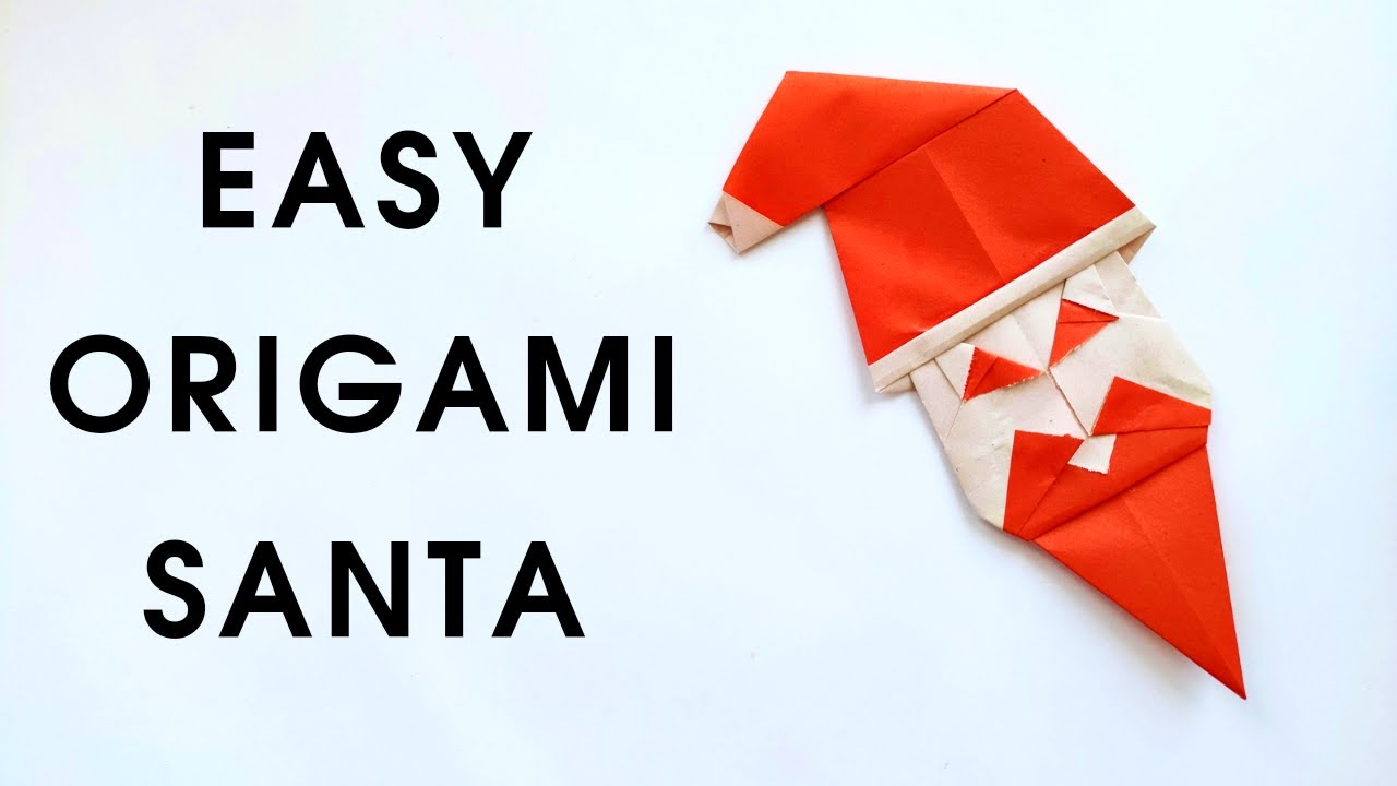 Easy origami SANTA | How to make a paper Santa Claus - YouTube
