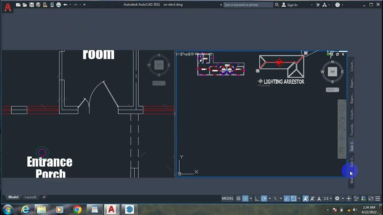 How to switch between 2D and 3D in Autocad - YouTube