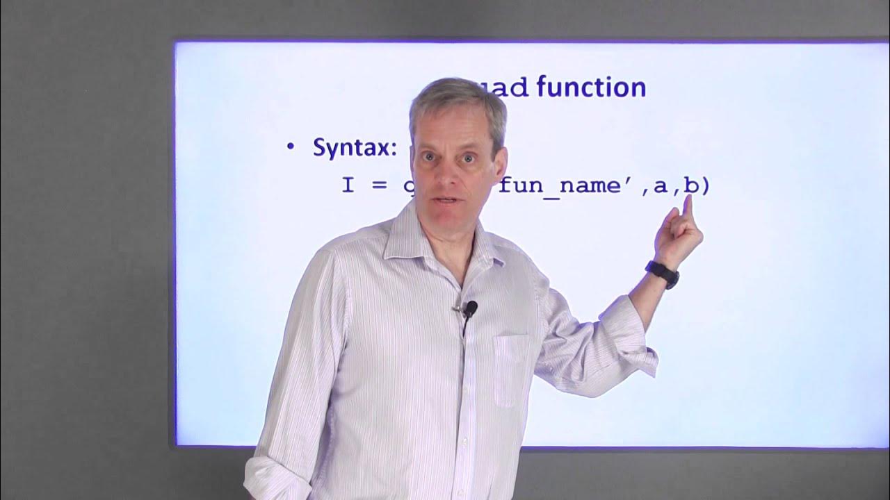 Chapter 16: Integration Functions in MATLAB - YouTube