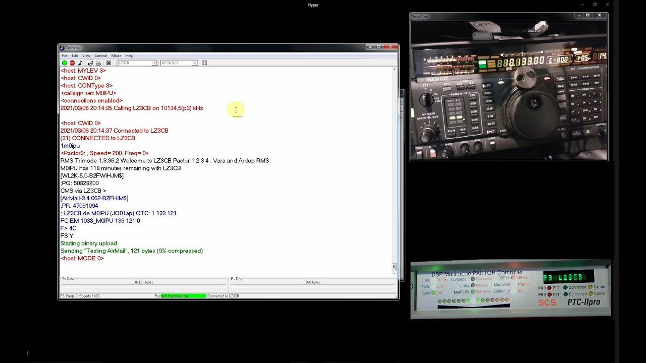 Winlink Pactor 3 connection using Airmail v3. - YouTube