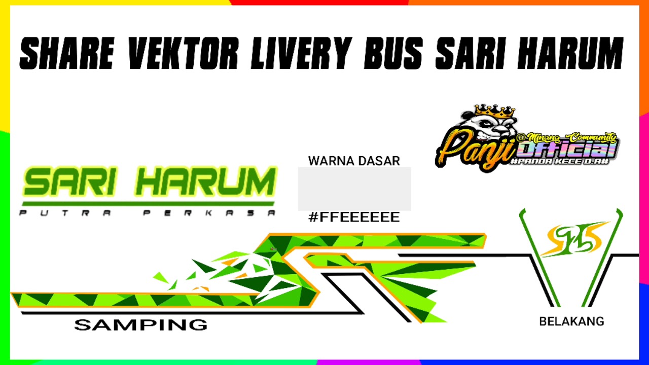 SHARE VEKTOR LIVERY bus SARI HARUM TERBARU - YouTube