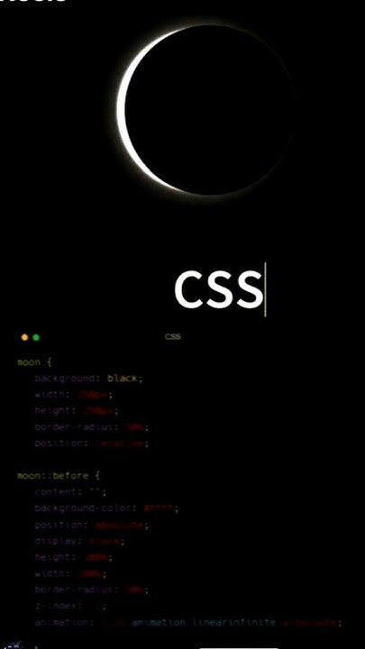 moon 🌚🌝 rise for design (Html+Css) #html #htmlcss #css #cssanimation #education #motivation # ...