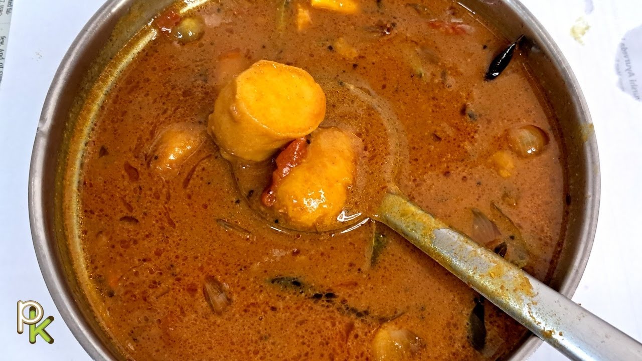 Yam Kara Kulambu for 6-8 Persons with Perfect Measurements-Karunai ...