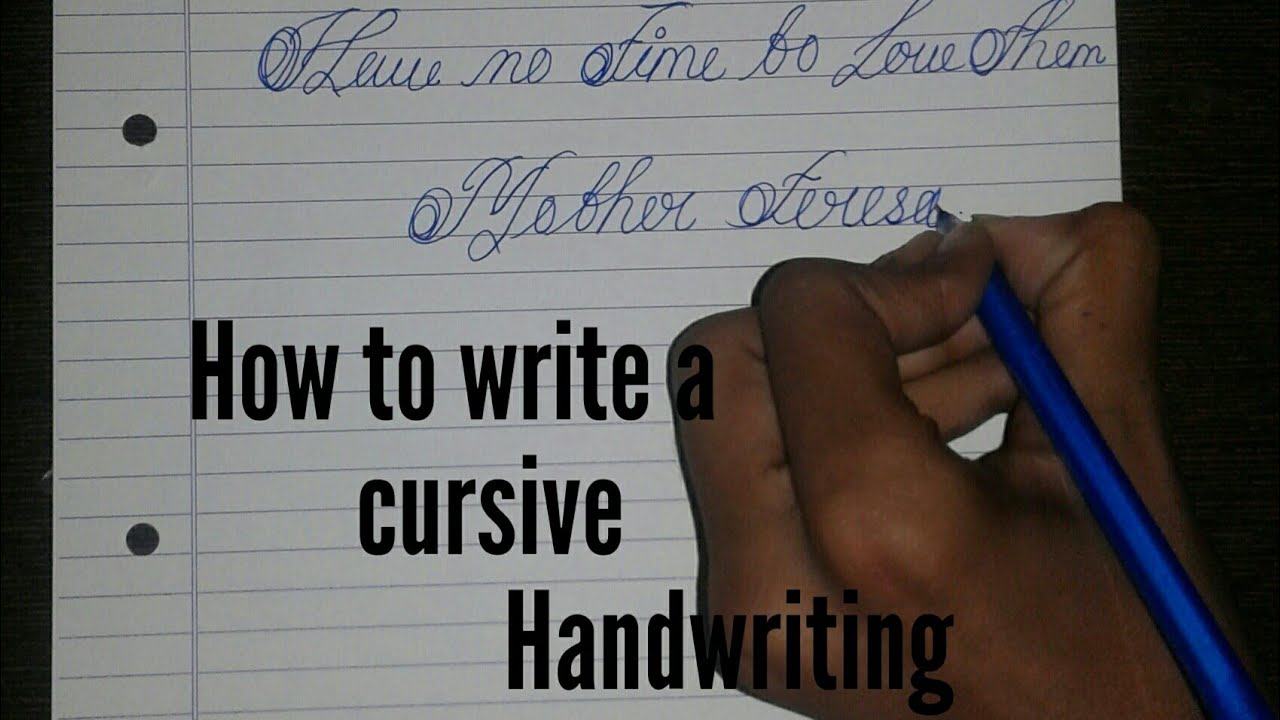 How to write a cursive Handwriting/GENIUS TECHNOLOGY FACT - YouTube