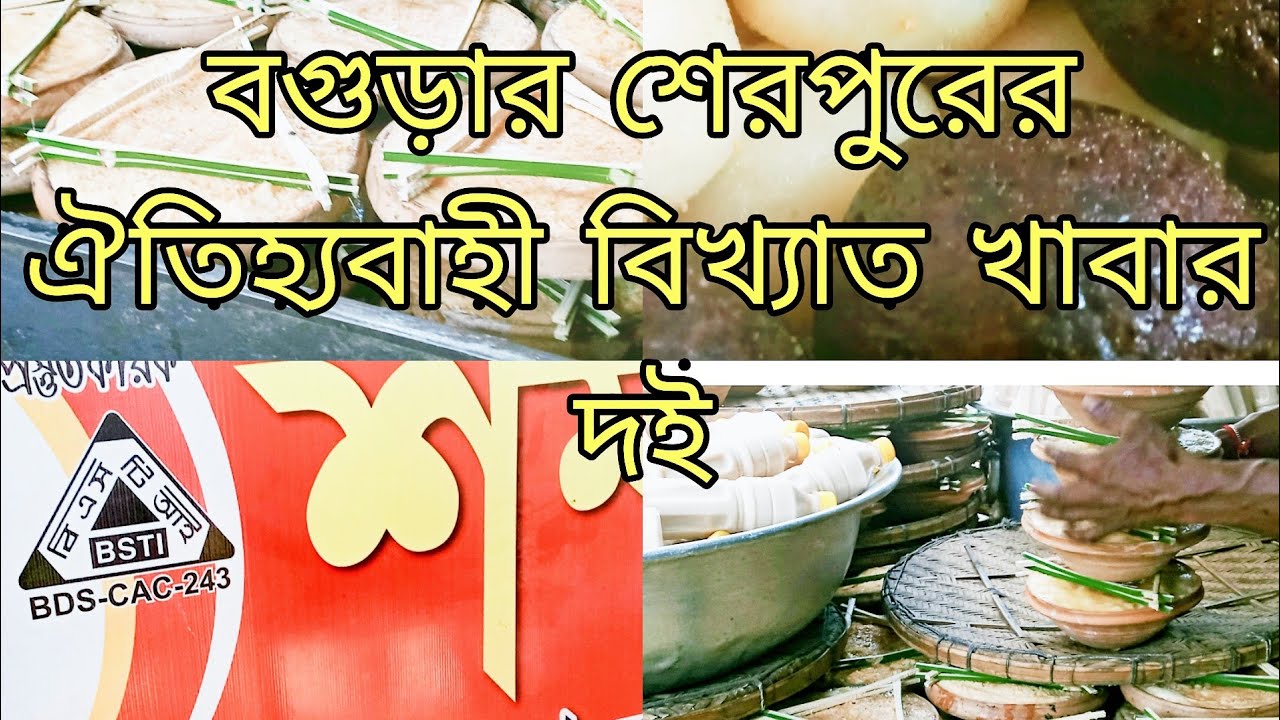 শেরপুর বগুড়ার ঐতিহ্যবাহী বিখ্যাত খাবার দই Yogurt is the traditional ...