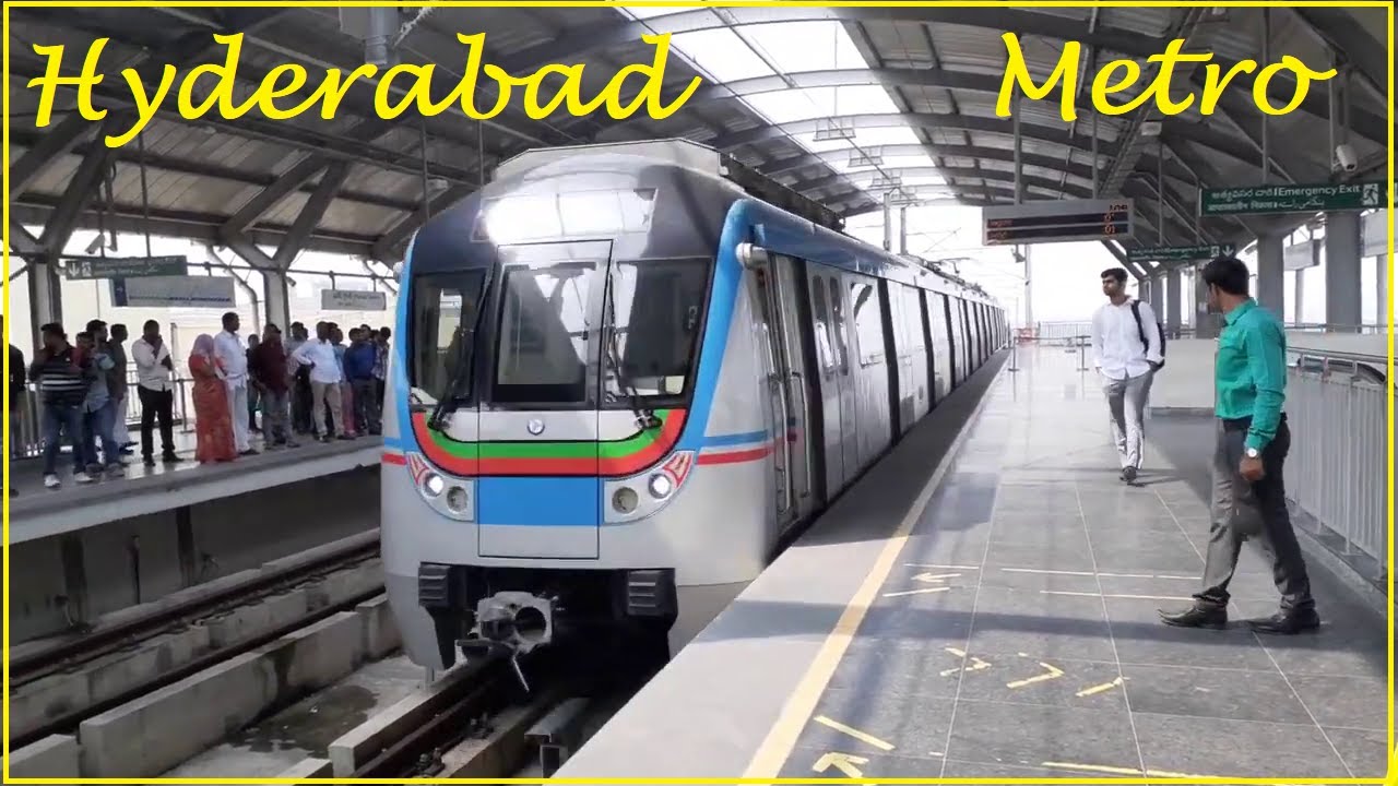 Beautiful Metro rail of Hyderabad || Hyderabad Metro train || INDIAN ...