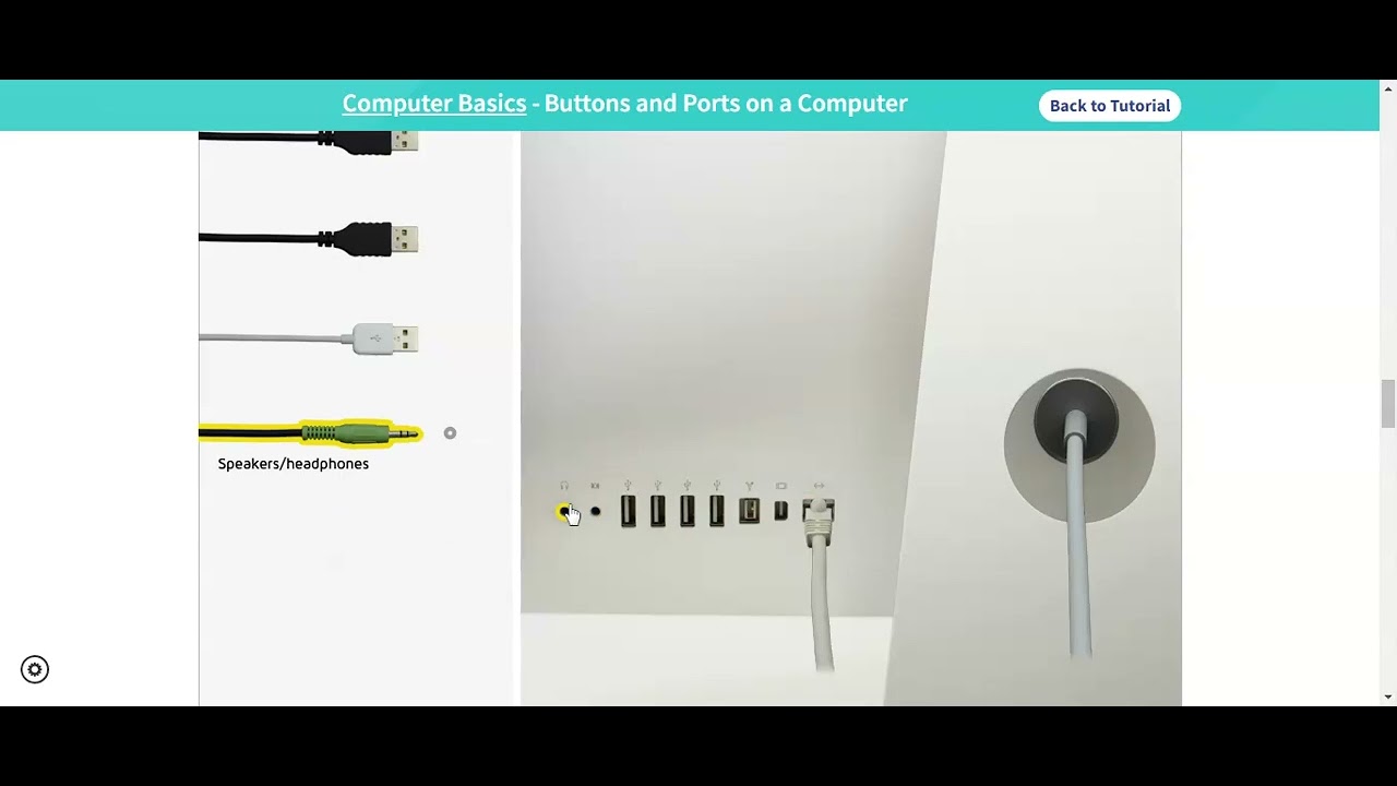 Buttons and ports on a computer - YouTube
