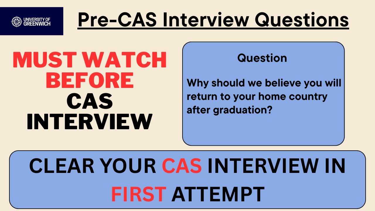 Pre Cas Interview University of Greenwhich | Pre Cas Interview Questions - YouTube