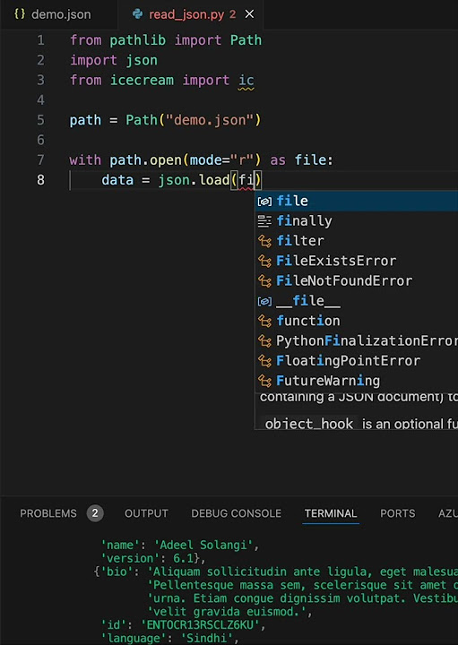 How To Read A Json File In Python Pythontutorial Programming Pythonlearning Coding 0404
