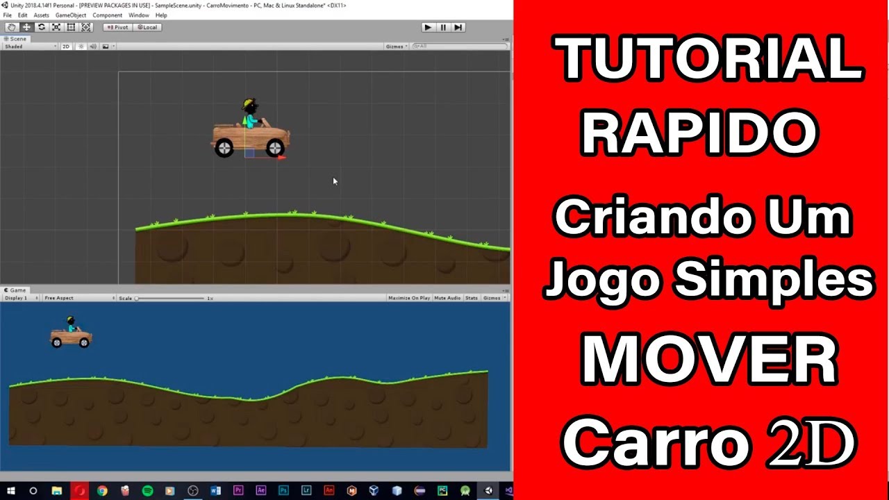 Mover CARRO 2D - TUTORIAL Rapido - Criando Jogos - YouTube