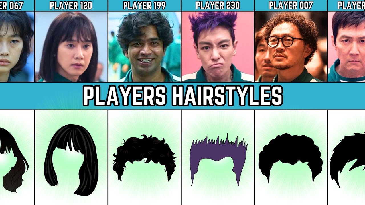 Squid Game Players Hairstyles - YouTube