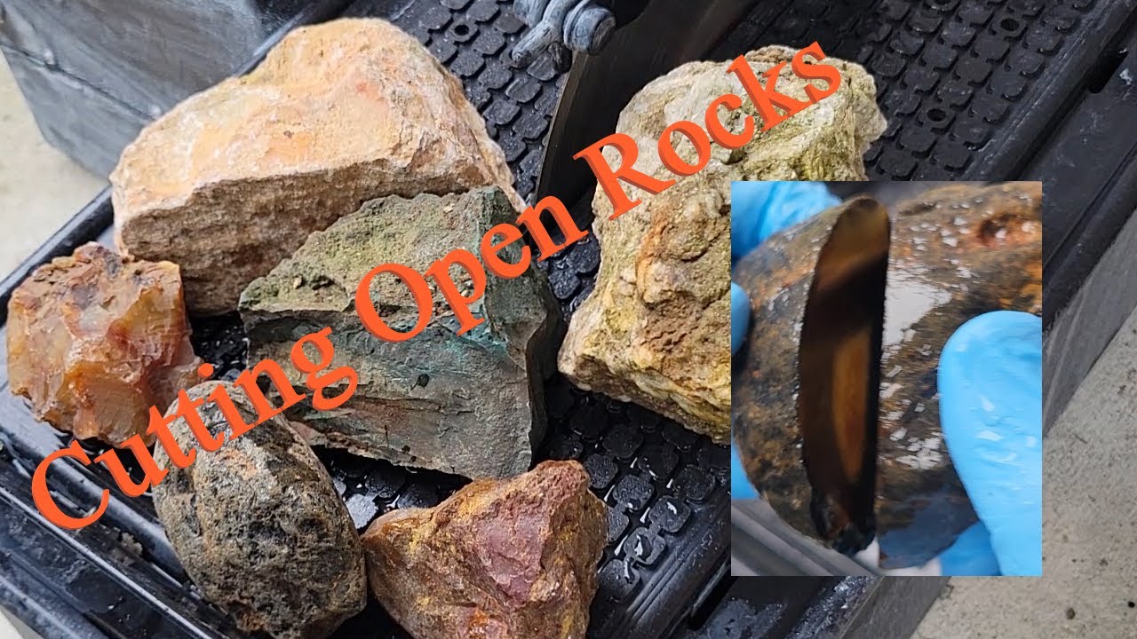 Cutting Open More Rocks, Agates, Jasper, Calcite. - YouTube