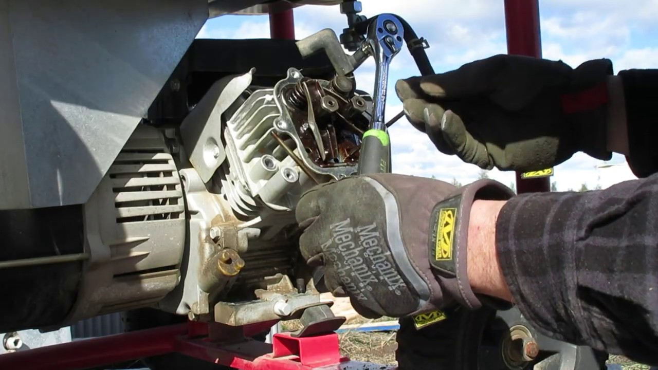 Removing and replacing the head on our Husky 3750 generator - YouTube