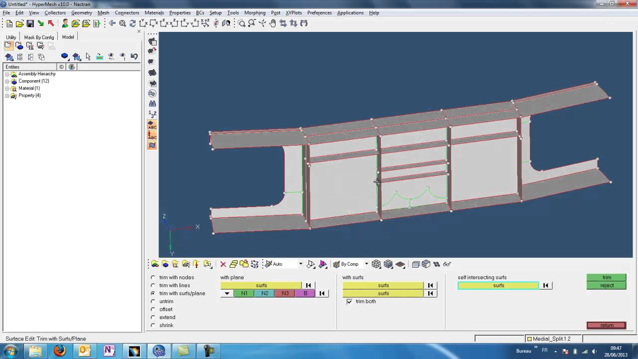Mid Surfaces Extraction in CATIA V5/MSM and Meshing in Hypermesh - YouTube