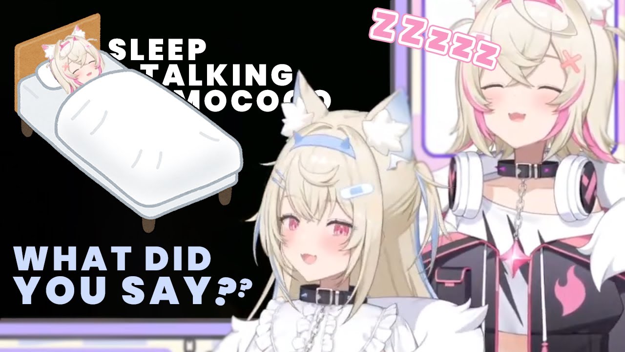 It seems like Mococo sleep talk a lot recently, Fuwawa tried to record ...